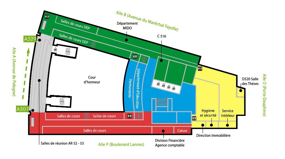 Plan université Dauphine Etage 5 - Carte université Dauphine Etage 5 ...
